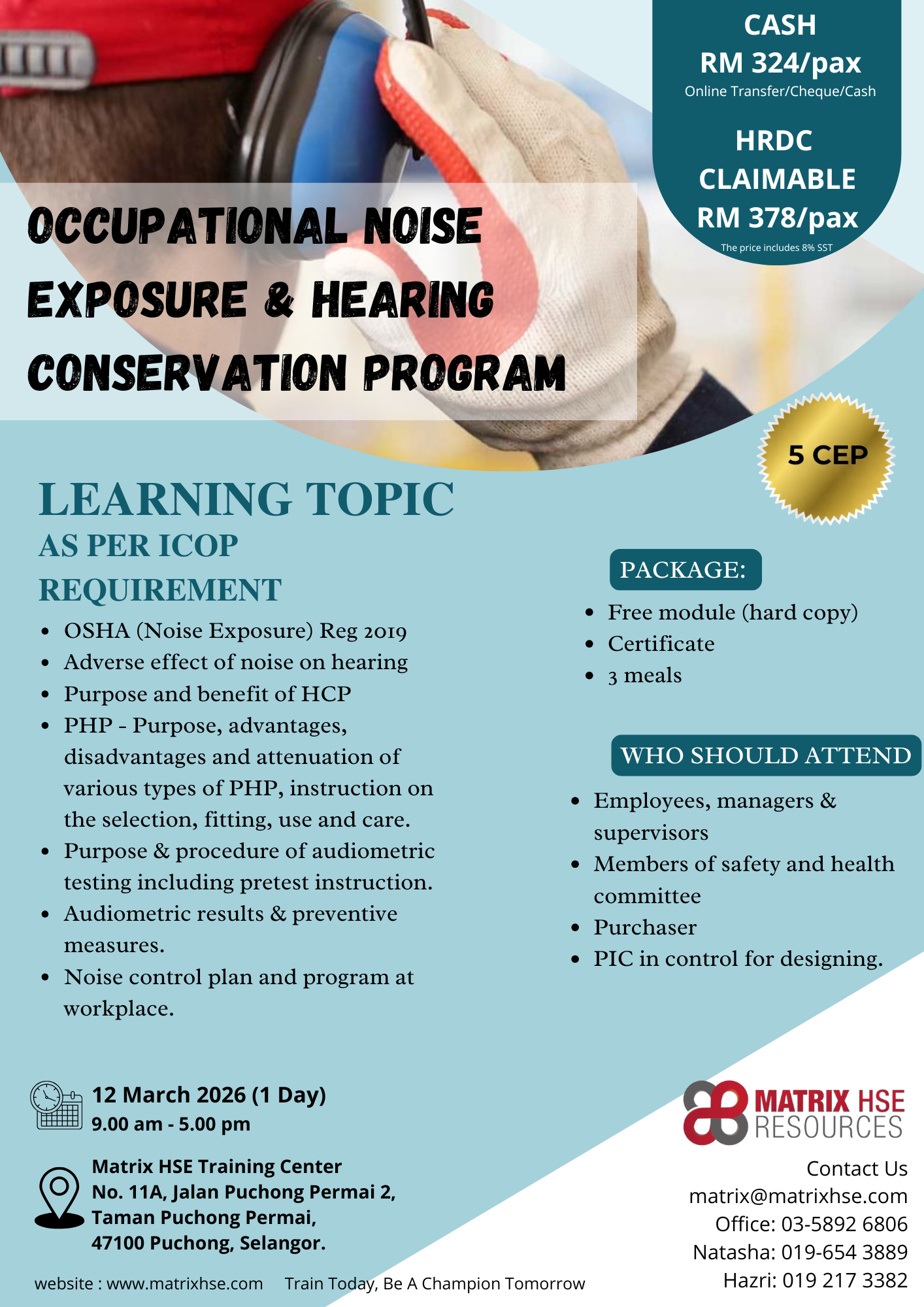 Course Registration - Matrix HSE Resource Sdn Bhd